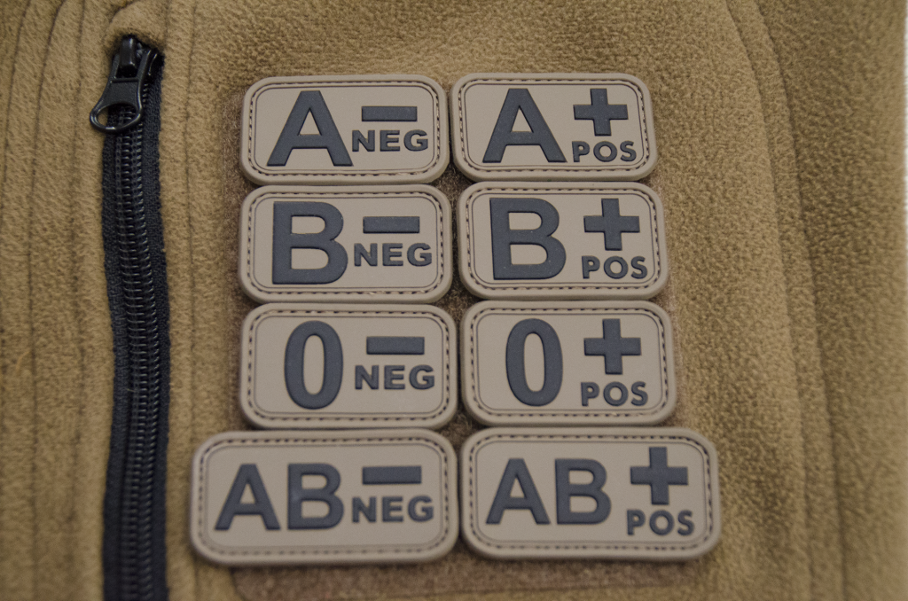 PVC patch "AB+POS" mini (coyote) | Antsiuvų gamyba