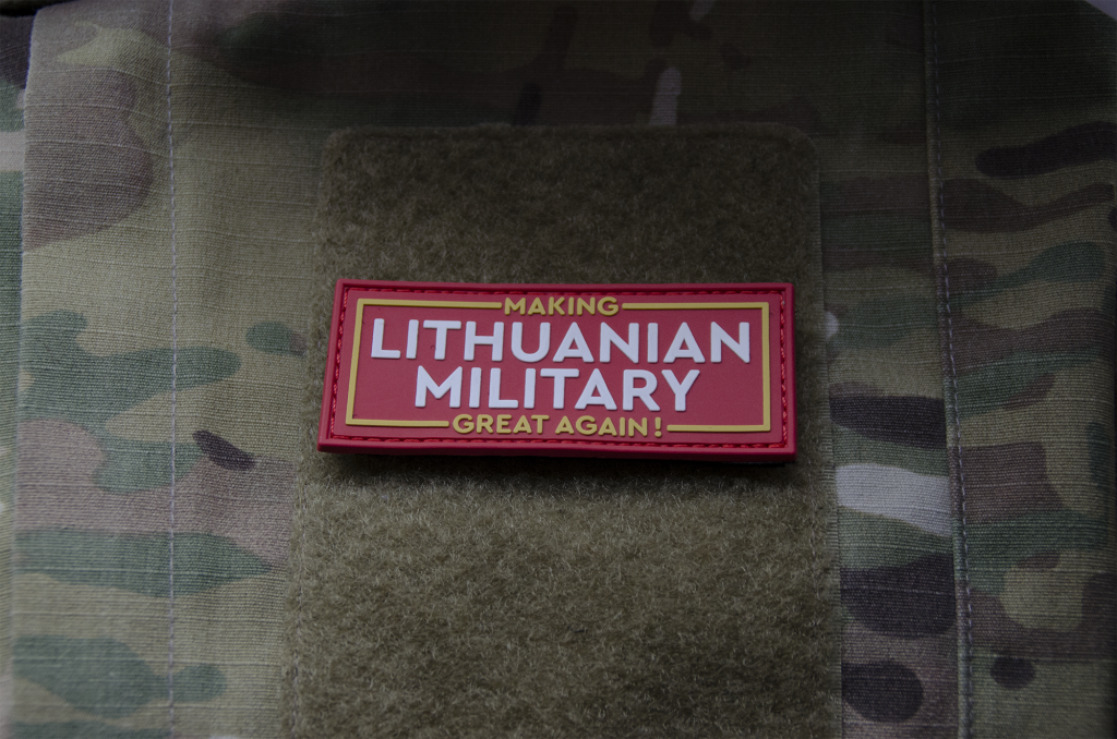 PVC patch "Lithuanian Military" (red) | Antsiuvų gamyba